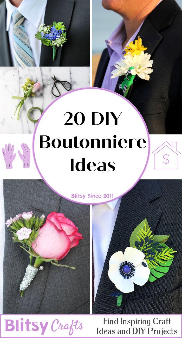 20 DIY Boutonniere Ideas To Make Your Own - Blitsy 20 DIY Boutonniere Ideas To Make Your Own - Blitsy