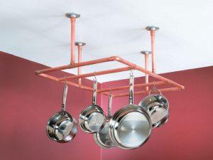 25 DIY Hanging Pot Rack Ideas for Your Kitchen - Blitsy