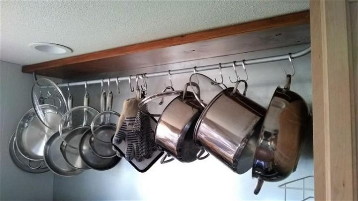 25 DIY Hanging Pot Rack Ideas for Your Kitchen - Blitsy