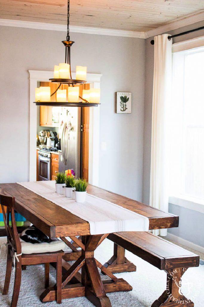 40 Free DIY Farmhouse Table Plans To Get Rustic Style - Blitsy