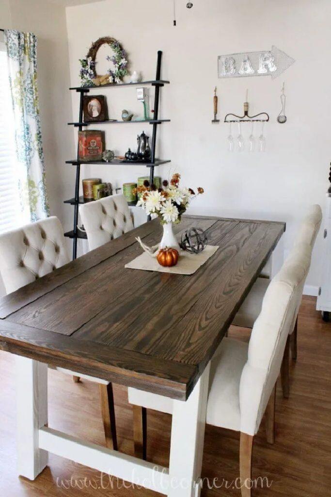 40 Free DIY Farmhouse Table Plans To Get Rustic Style - Blitsy