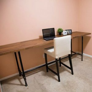 25 Industrial Inspired DIY Pipe Desk Plans with Shelves