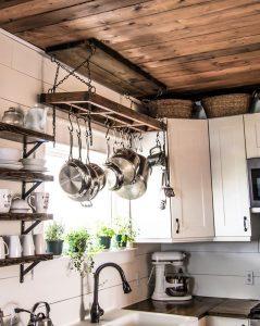 25 DIY Hanging Pot Rack Ideas for Your Kitchen - Blitsy