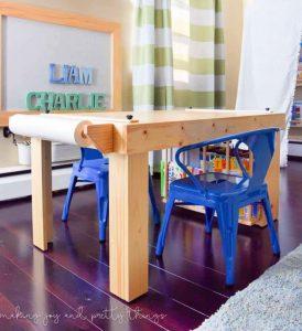 25 DIY Kids Table Plans with Chairs and Storage Option