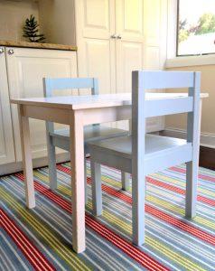 25 DIY Kids Table Plans with Chairs and Storage Option