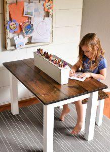 25 DIY Kids Table Plans with Chairs and Storage Option
