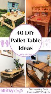 40 Simple Wood Pallet Table Plans and Ideas to DIY - Blitsy