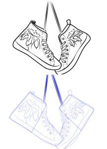 25 Easy Shoes Drawing Ideas - How to Draw a Shoe