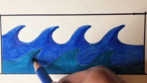 18 Easy Wave Drawing Ideas - How to Draw a Wave