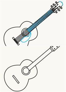 20 Easy Guitar Drawing Ideas - How To Draw A Guitar - Blitsy