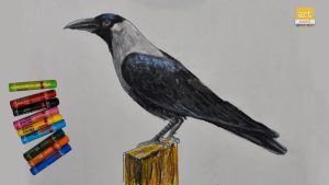 20 Easy Crow Drawing Ideas - How To Draw Crow - Blitsy