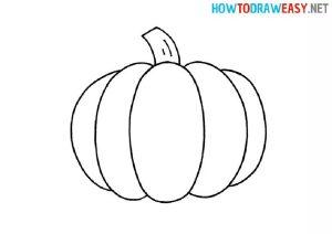25 Easy Pumpkin Drawing Ideas - How To Draw A Pumpkin - Blitsy