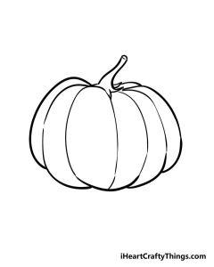 25 Easy Pumpkin Drawing Ideas - How To Draw A Pumpkin - Blitsy
