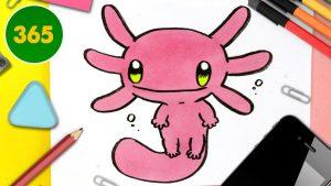 15 Cute Axolotl Drawing Ideas - How to Draw an Axolotl - Blitsy