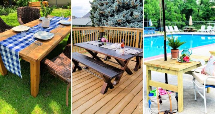 30 Free DIY Outdoor Table Plans (2024 Updated) - Blitsy