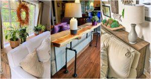 25 DIY Sofa Table Plans to Build your own Behind Couch Table