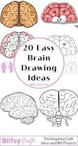 20 Easy Brain Drawing Ideas - How to Draw a Brain - Blitsy