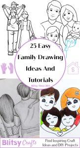 25 Easy Family Drawing Ideas - Cute Family Sketch and Art