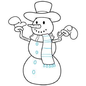 25 Easy Snowman Drawing Ideas - How to Draw a Snowman