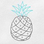 25 Easy Pineapple Drawing Ideas - How to Draw a Pineapple