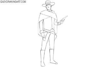 25 Easy Cowboy Drawing Ideas - How to Draw a Cowboy