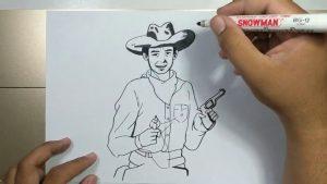 25 Easy Cowboy Drawing Ideas - How to Draw a Cowboy