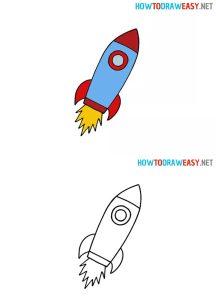 20 Easy Rocket Drawing Ideas - How to Draw a Rocket