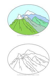 25 Easy Mountain Drawing Ideas - How to Draw a Mountain
