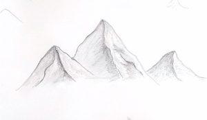 25 Easy Mountain Drawing Ideas - How to Draw a Mountain