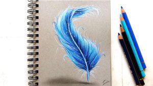 25 Easy Feather Drawing Ideas - How to Draw a Feather