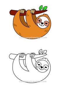 25 Easy Sloth Drawing Ideas - How to Draw a Sloth