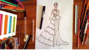30 Easy Dress Drawing Ideas - How to Draw a Dress