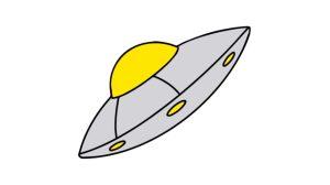 20 Easy UFO Drawing Ideas - How to Draw a UFO