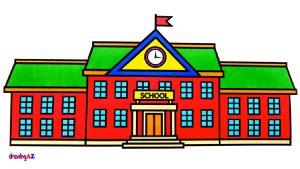 25 Easy School Drawing Ideas - How to Draw a School