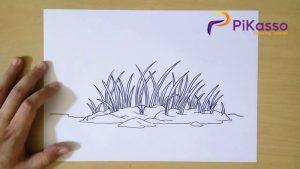 25 Easy Grass Drawing Ideas - How to Draw Grass - Blitsy