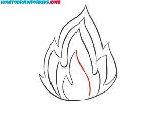 25 Easy Flames Drawing Ideas - How to Draw Flames