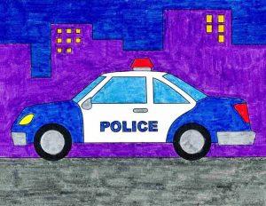 25 Easy Police Car Drawing Ideas - Draw a Police Car