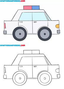 25 Easy Police Car Drawing Ideas - Draw a Police Car