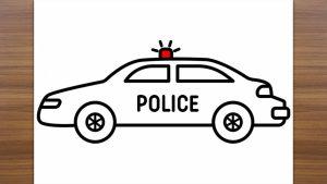 25 Easy Police Car Drawing Ideas - Draw a Police Car
