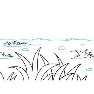 25 Easy Grass Drawing Ideas - How to Draw Grass - Blitsy