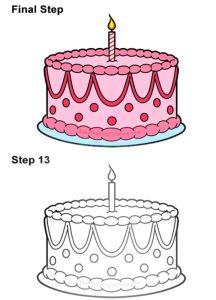 20 Easy Birthday Cake Drawing Ideas - How to Draw