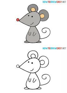 25 Easy Mouse Drawing Ideas - How to Draw a Mouse