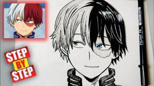 25 Easy Todoroki Drawing Ideas - How to Draw Todoroki