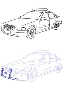 25 Easy Police Car Drawing Ideas - Draw a Police Car