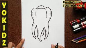 20 Easy Tooth Drawing Ideas - How to Draw a Tooth