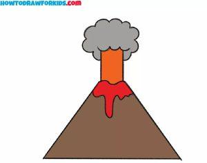 25 Easy Volcano Drawing Ideas - How to Draw
