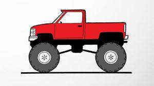 25 Easy Monster Truck Drawing Ideas - How to Draw