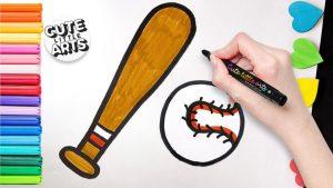25 Easy Baseball Bat Drawing Ideas - How to Draw