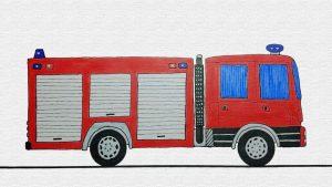25 Easy Fire Truck Drawing Ideas - How to Draw