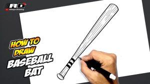 25 Easy Baseball Bat Drawing Ideas - How to Draw